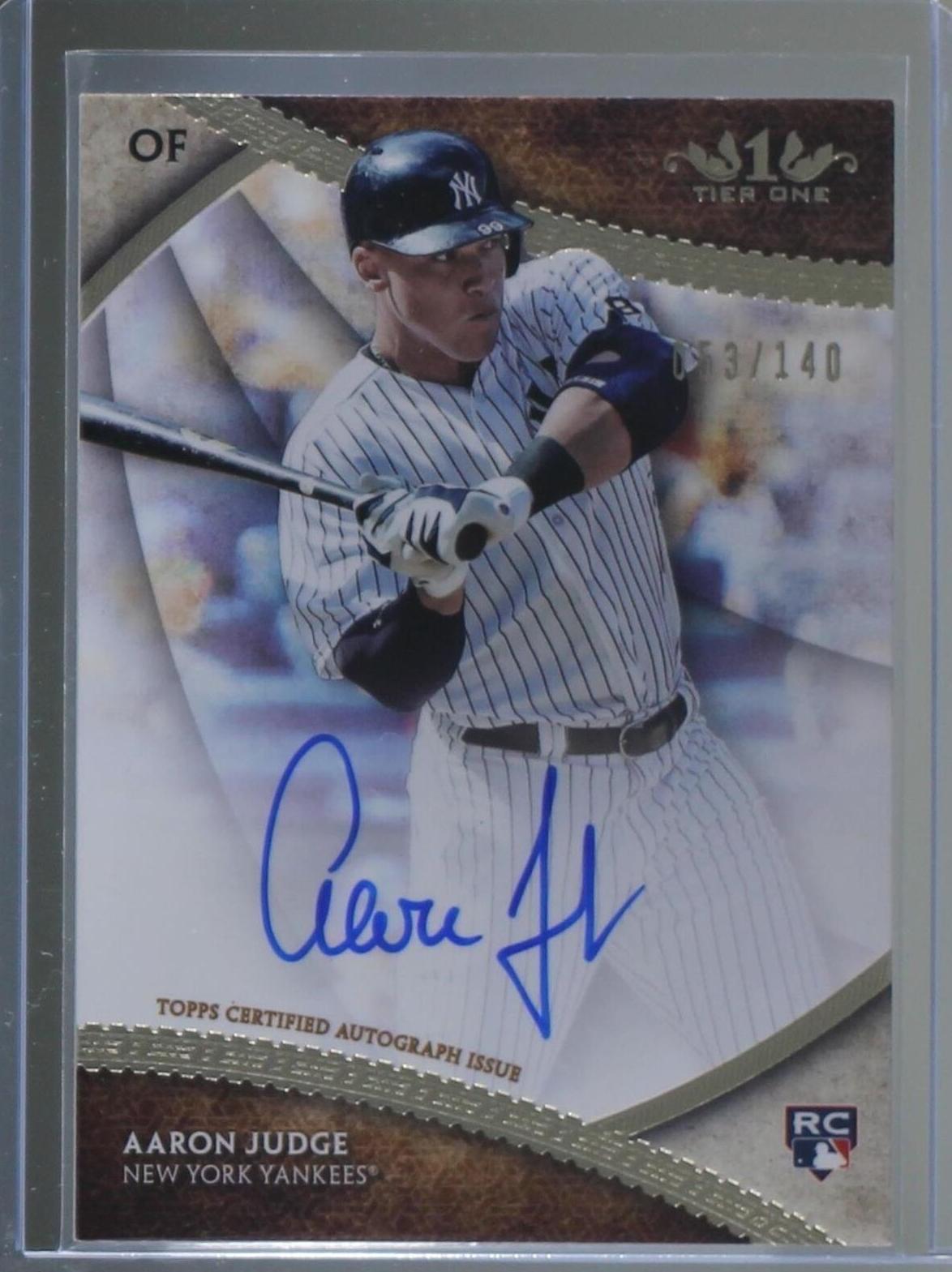 2017 Topps Tier One - Breakout Autographs Aaron Judge #BOA-AJU /140 (AU ...
