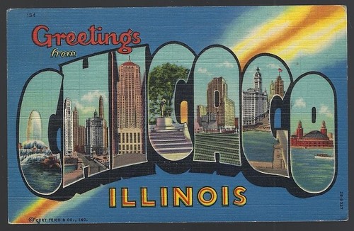 Greetings from Chicago, Illinois Large Letters 1951 Vintage Postcard | eBay