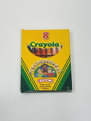 New Vtg 2003 Crayola Crayons Multicultural 8 Count Skin Tones Binney ...