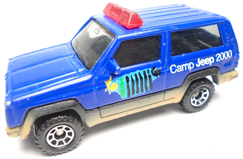 2000 MATCHBOX JEEP CHEROKEE CAMP JEEP 2000 BLUE 1:58 DIECAST 2 7/8 ...