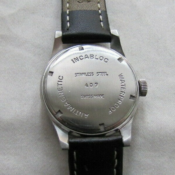 BOREL FILS & CO VINTAGE SS SCREWBACK WP 17J ETA 1080 MANUAL WIND ...