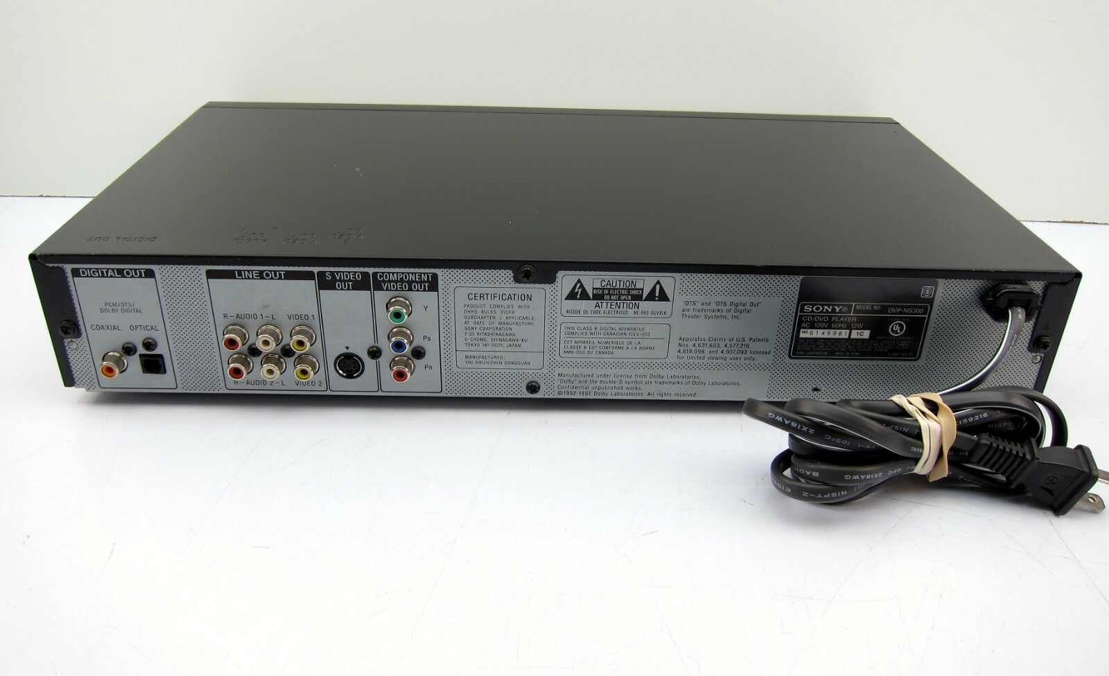 Sony DVP-NS300 Single Disc DVD CD Player Progressive Scan Dolby Digital ...