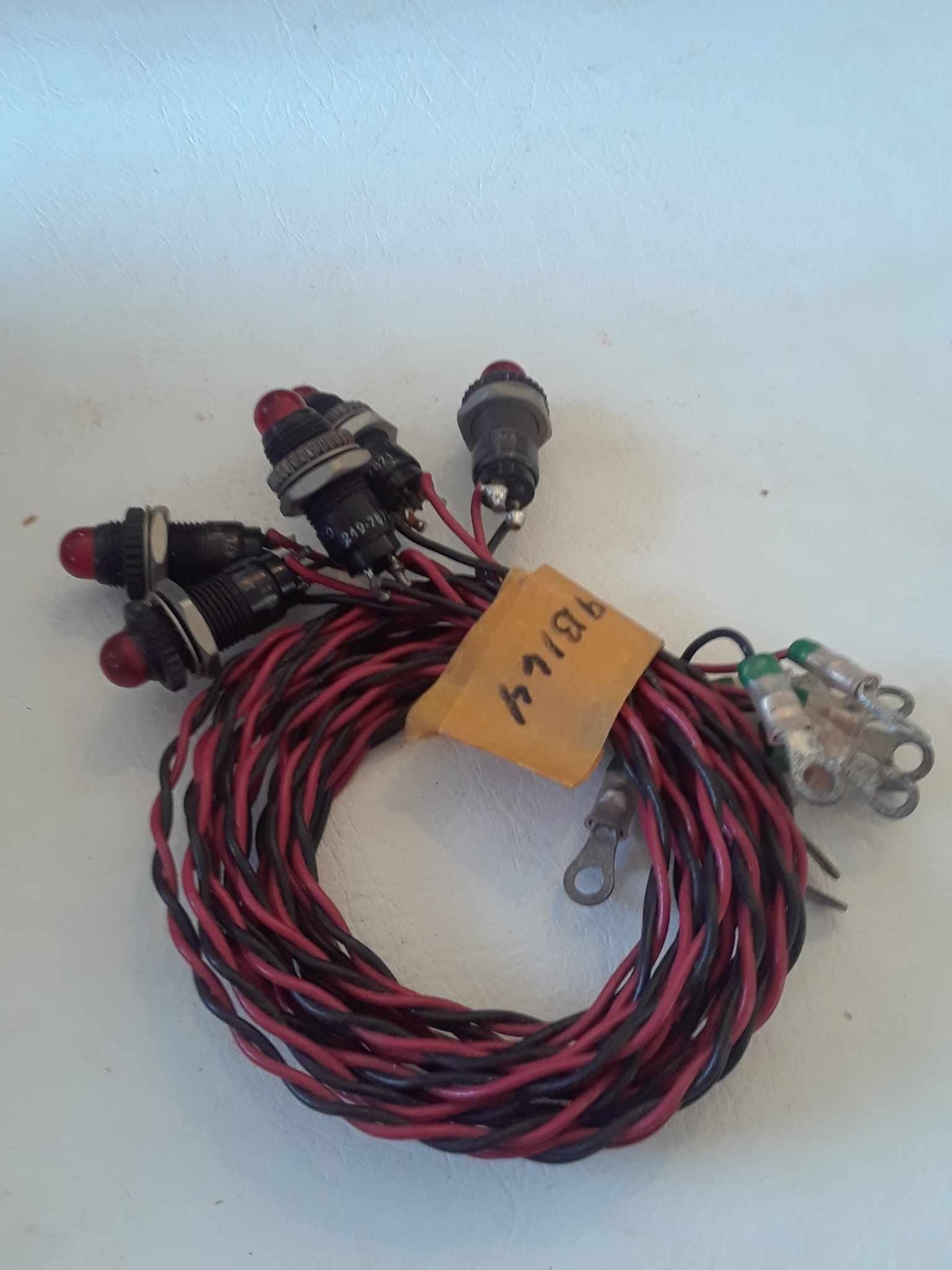 DIALCO 249-7871 Red Neon Indicator Lights - 14V- 20mA - 3/8" Dia.- Lot ...