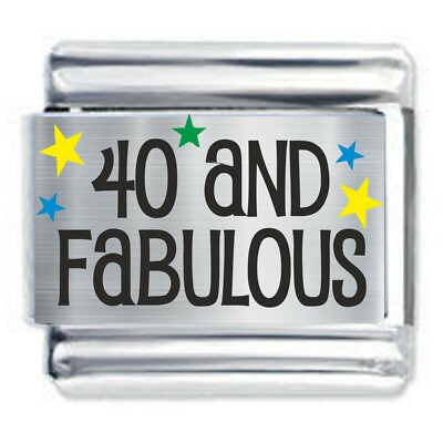 Colorev by Daisy Italian Charm - 40 & FABULOUS Birthday Italian Modular ...