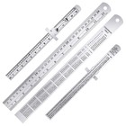Pocket Ruler 6 Inch And 12 Inch Metal Rulers With Inch And Metric ...