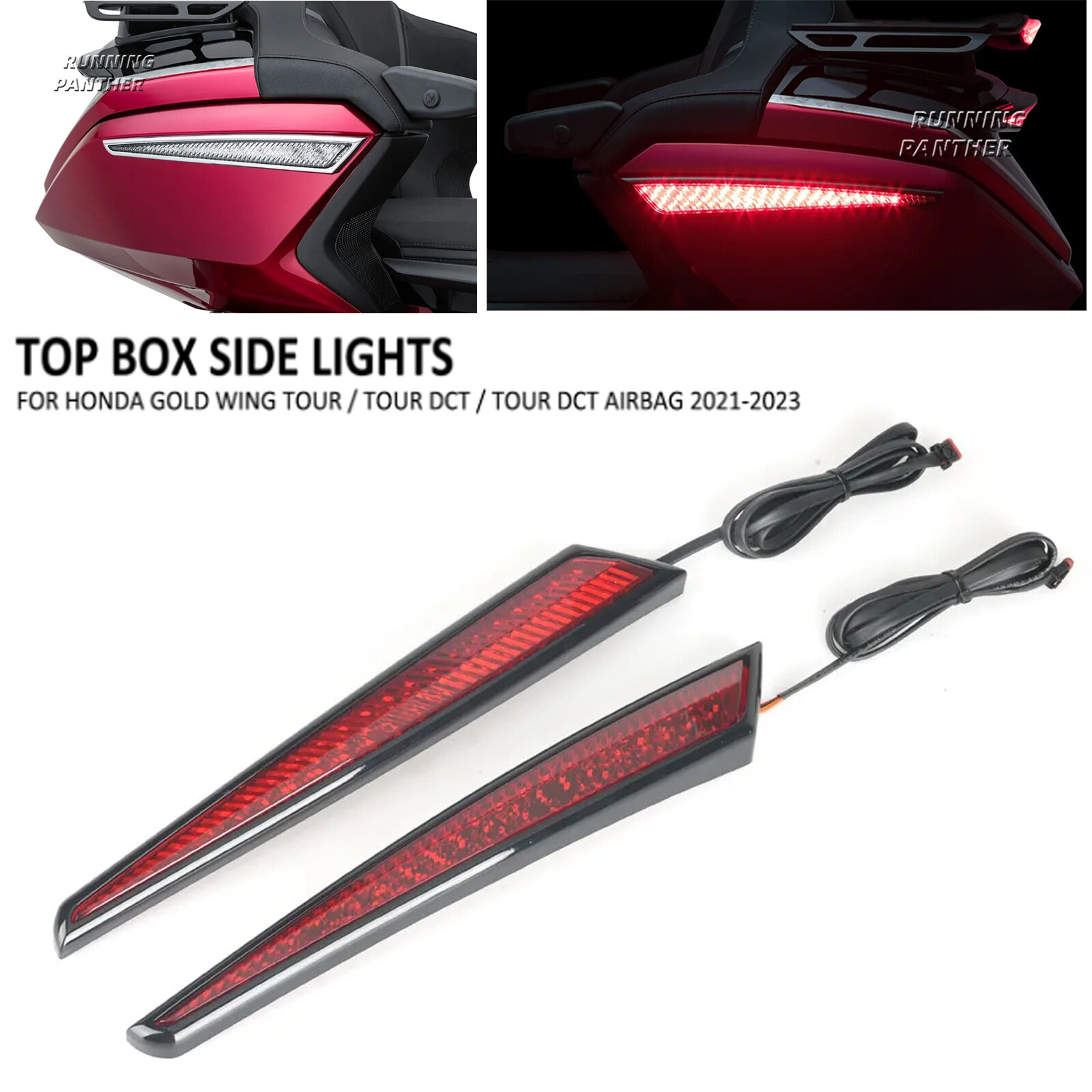 Top Box Trunk Side Light Decorative LED Lamp For Honda Goldwing GL1800 ...