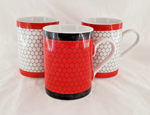 3 Department 56 Red White Fried Egg Inside Chicken Coop Coffee Cup Mugs ...