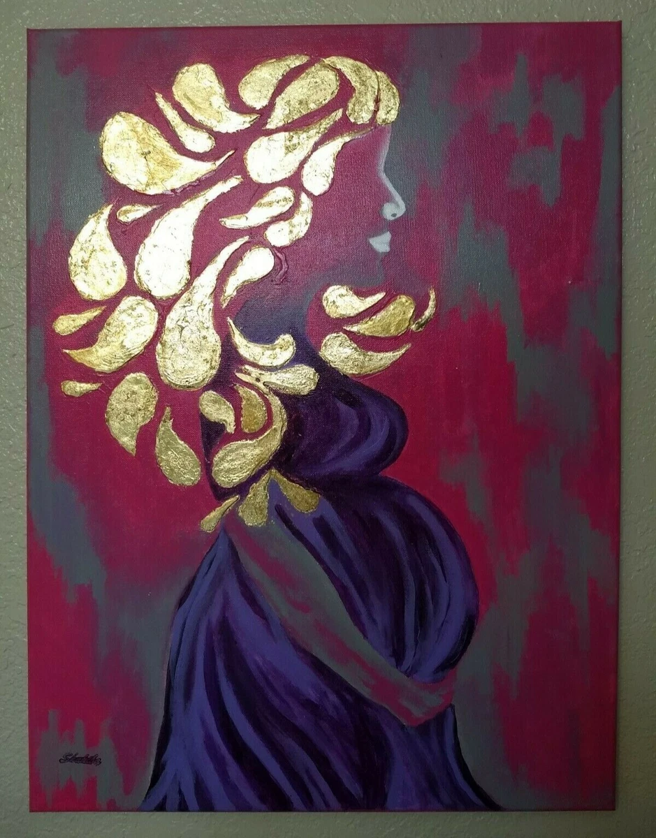 Abstract Pregnant Woman Painting