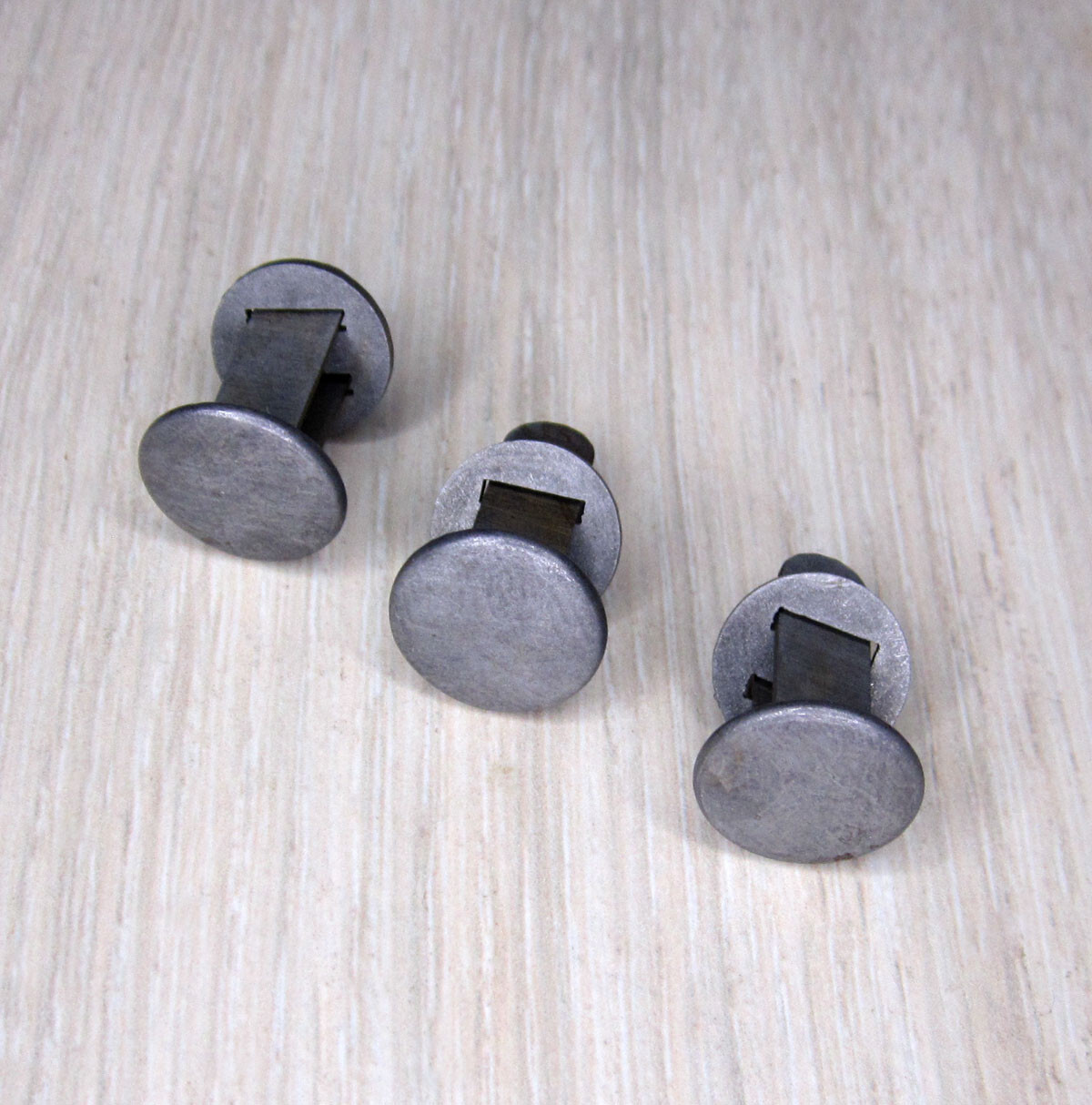 Steel SPLIT PINS+WASHERS for German helmet liner. REPRODUCTION. Marked ...