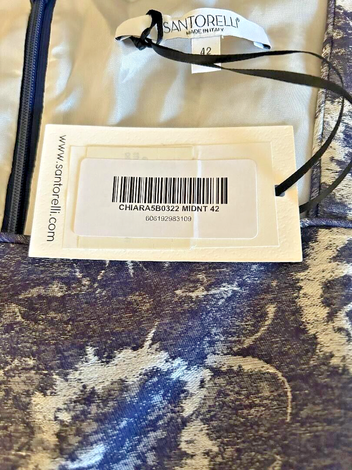 Santorelli Chiara Jacquard Linen Blend Dress Made in Italy NEW With ...