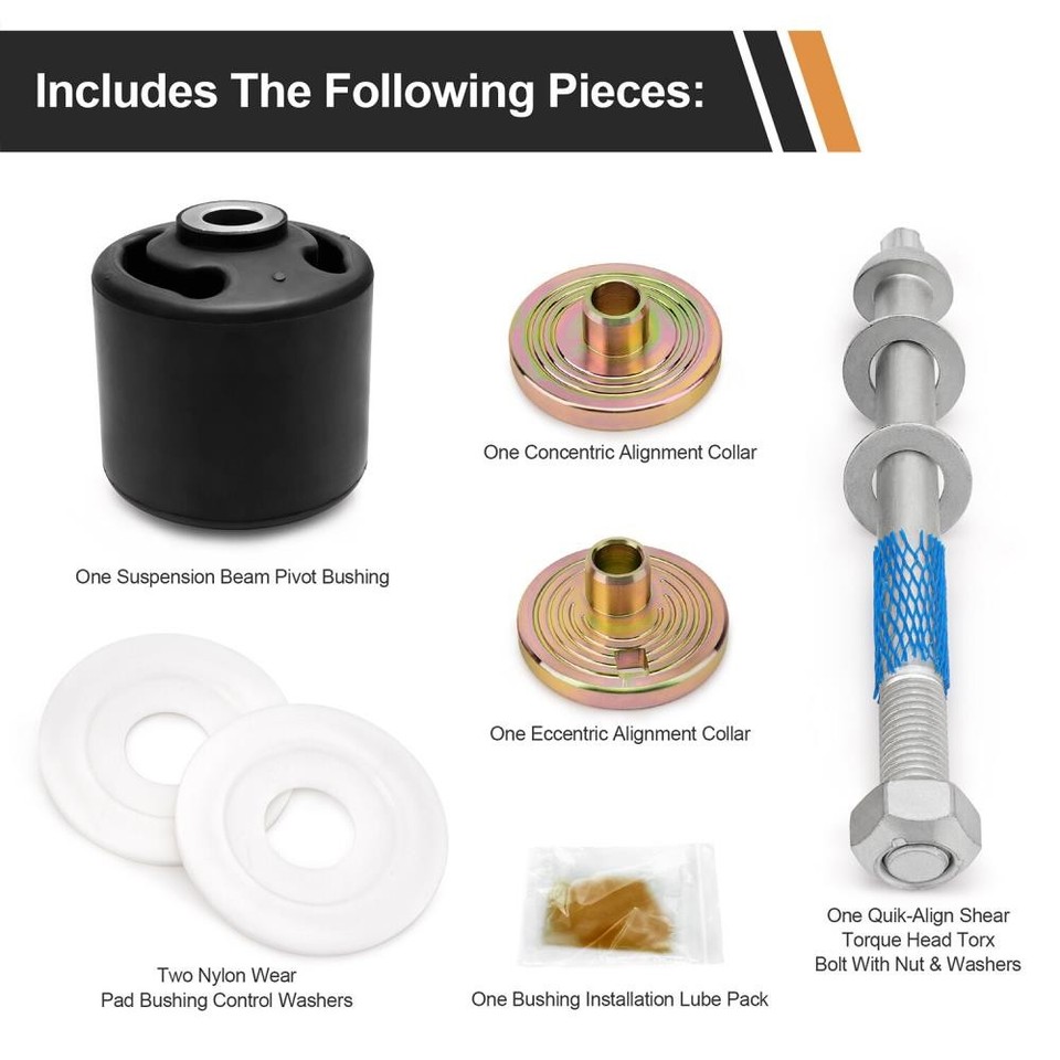 For Hendrickson Quick Align Pivot Bushing Kit+Alignment Collars S ...