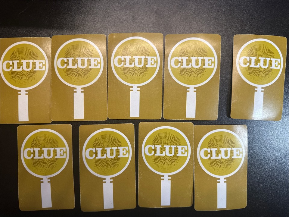 Vintage 1960's Clue Board Game Replacement Pieces Cards 9 ~ Rooms | eBay