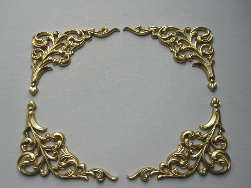 FOUR DECORATIVE ORNATE CORNICE MIRROR/ FURNITURE/ FIREPLACE MOULDINGS ...