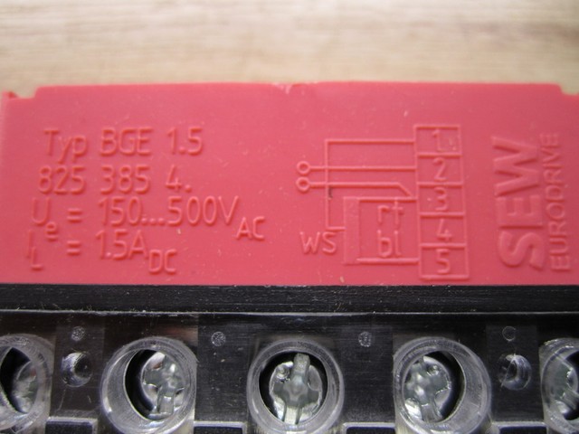Sew Eurodrive BGE 1.5 Rectifier Brake 825 385 4 for sale online | eBay