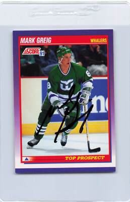 1991/92 Score #383 Mark Greig Whalers Signed Auto *J7129 | eBay