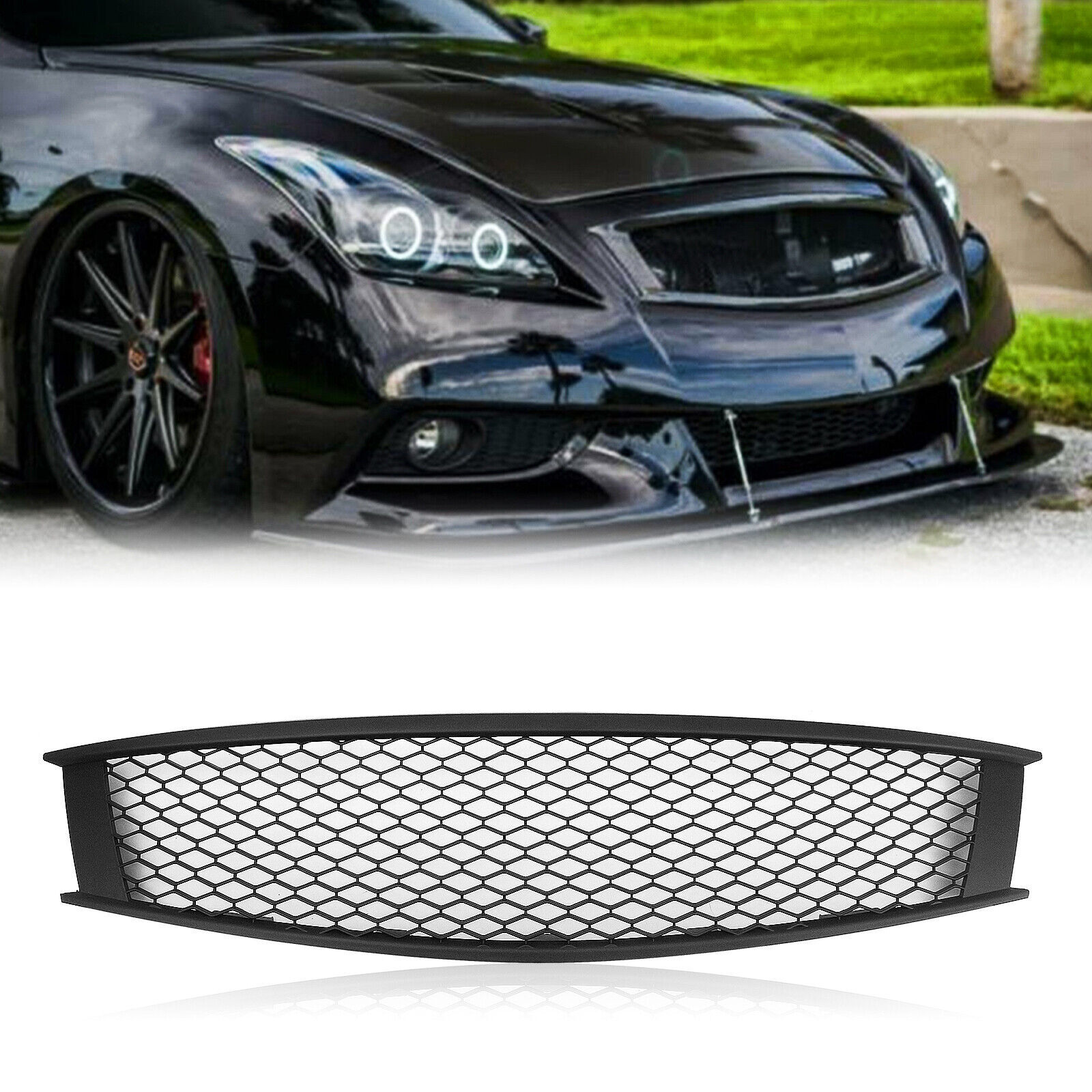 Honeycomb Front Bumper Grille Mesh For 2008-2013 Infiniti G37 Coupe ...