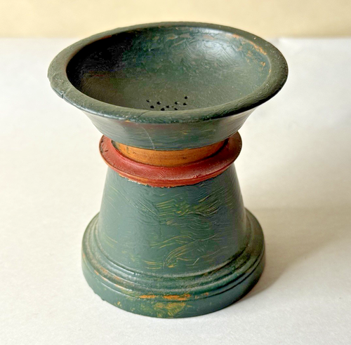 Antique Green Painted Treenware Writing Ink Sander Vermont Primitive | eBay
