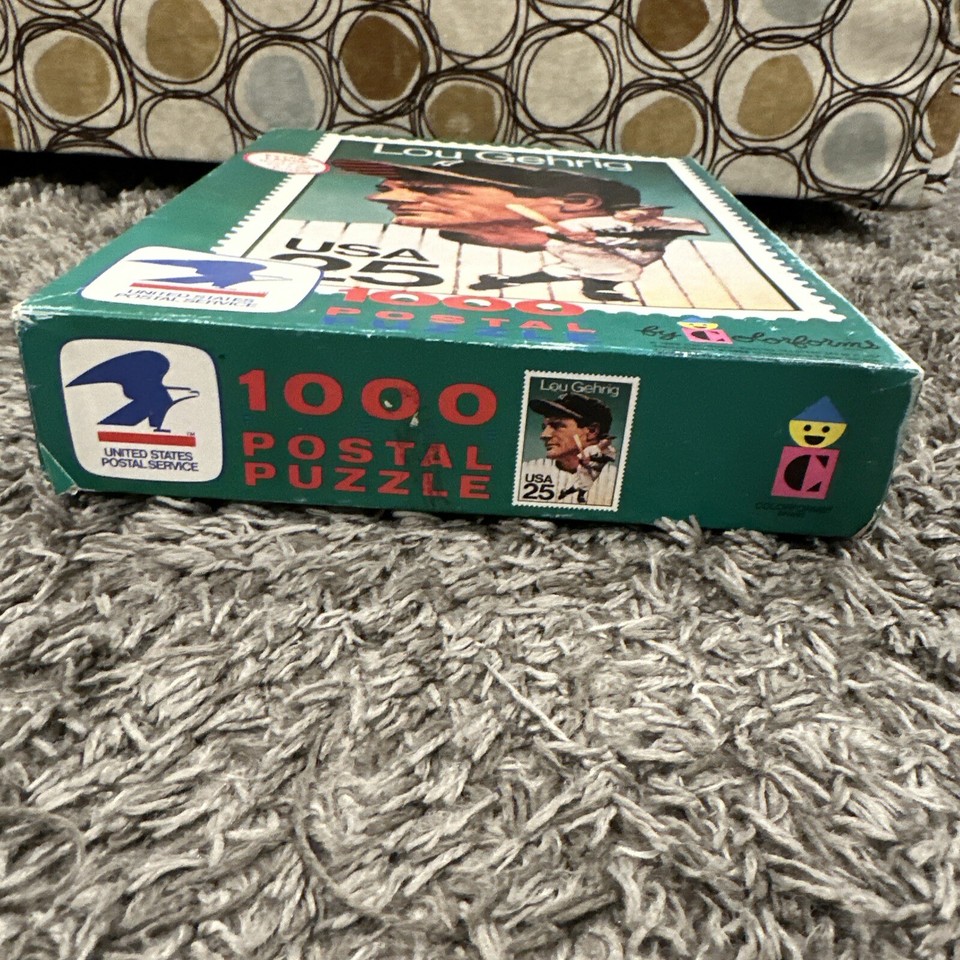 Lou Gehrig Postal Puzzle 1000 Piece Extra Large 23x29 Colorforms New | eBay