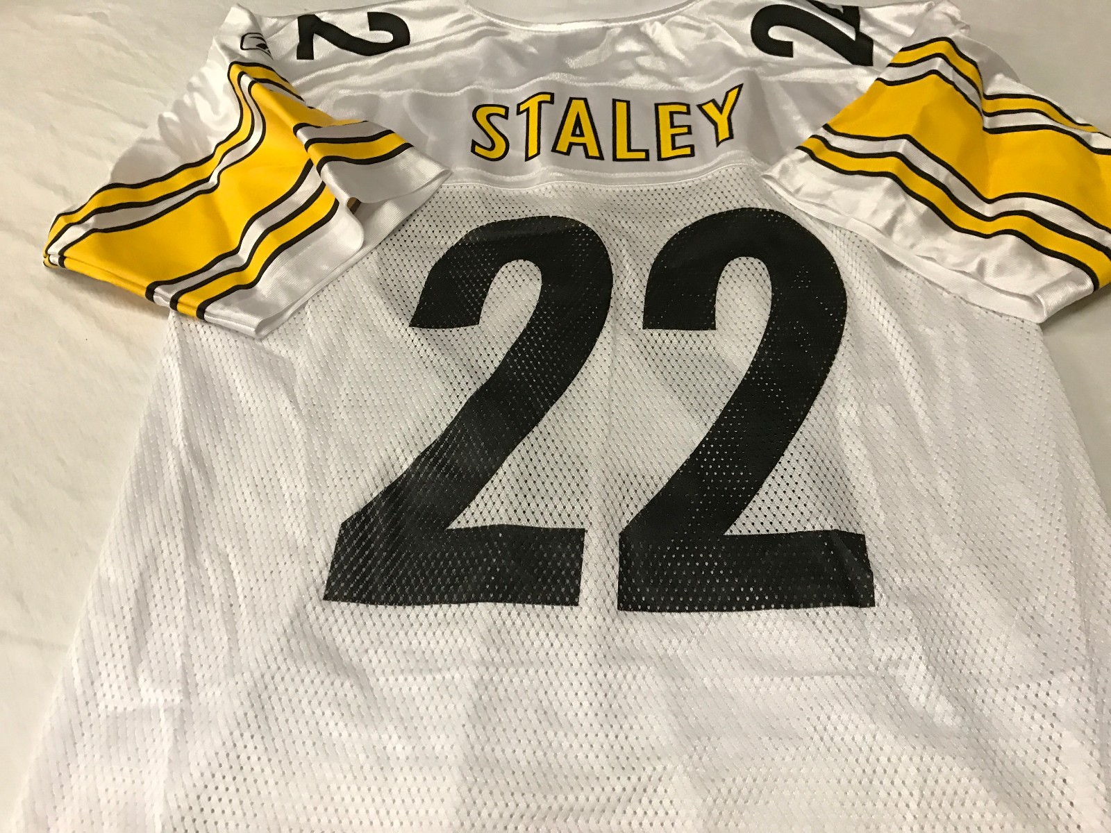 BRAND NEW DUCE STALEY #22 RETRO PITTSBURGH STEELERS WHITE REEBOK Jersey ...