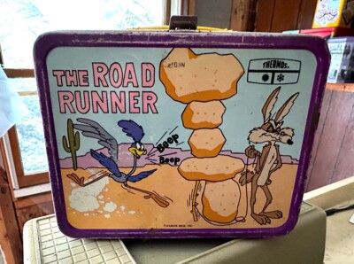 Vintage Road Runner Warner Bros Cartoon 1970s Metal Lunchbox With No ...
