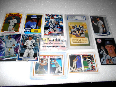 sprts Aaron Judge autographed card / COA & Rookie cards GRADED CARDS ...