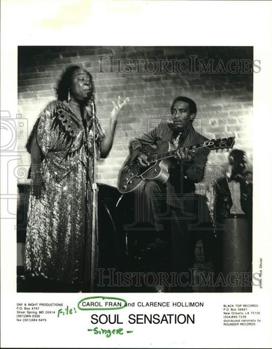 1994 Press Photo Singer Carol Fran, Clarence Hollimon of Soul Sensation ...