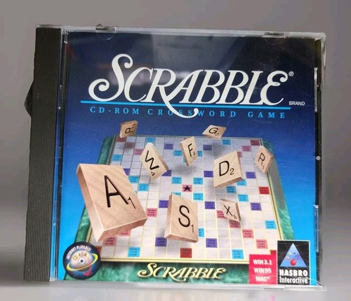 Vintage Scrabble PC CD-Rom Crossword Game 1996 Edition Hasbro ...