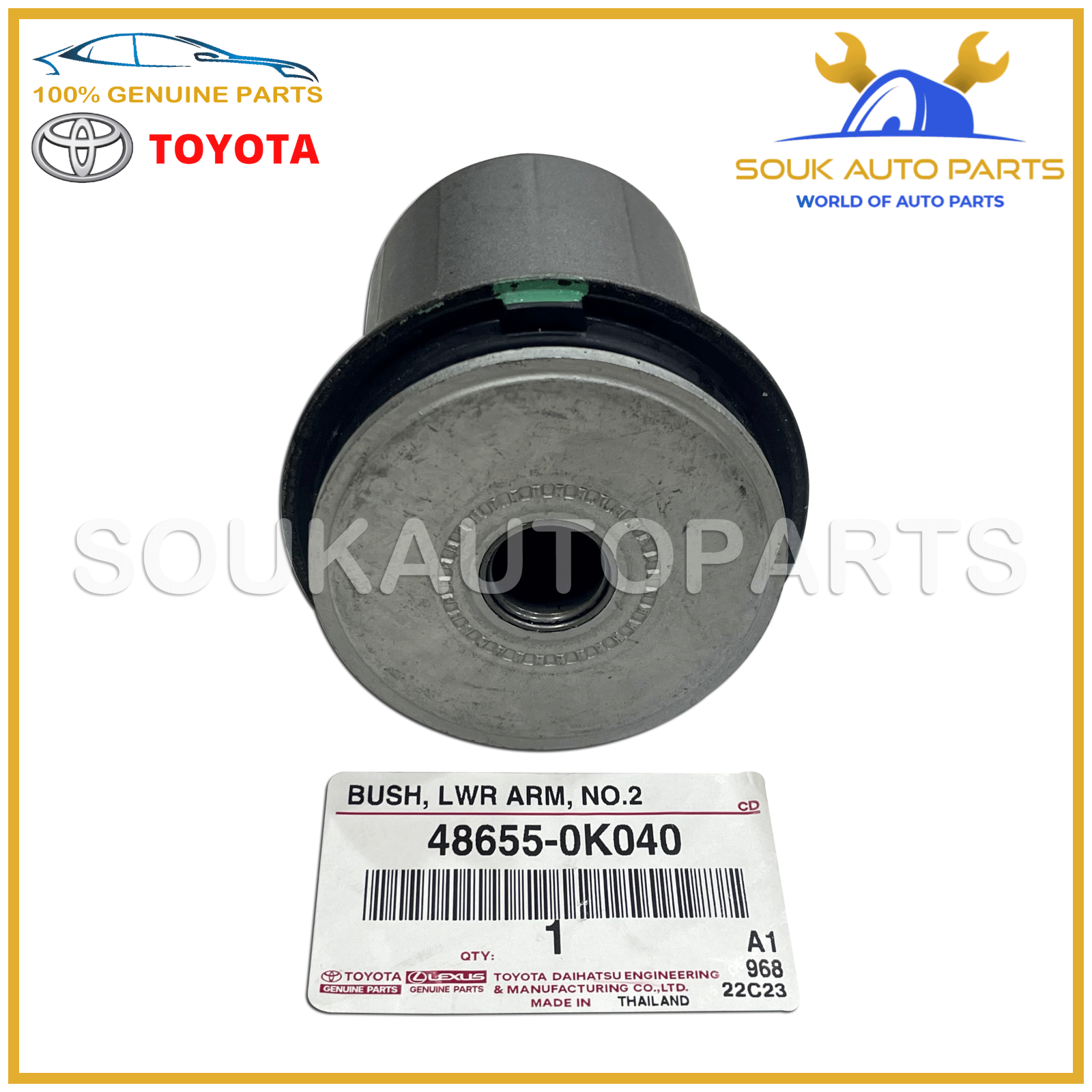 48655-0K040 Genuine Toyota BUSH, FRONT LOWER ARM, NO.2, RH/LH ...