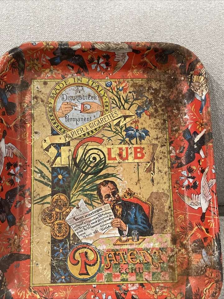 Vintage 70s CLUB Modiano Cigarette Serving Rolling Tray ITALY 13.5x 10. ...