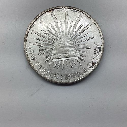 1899 Cn JQ Mexico Un Peso, Cap and Rays | eBay