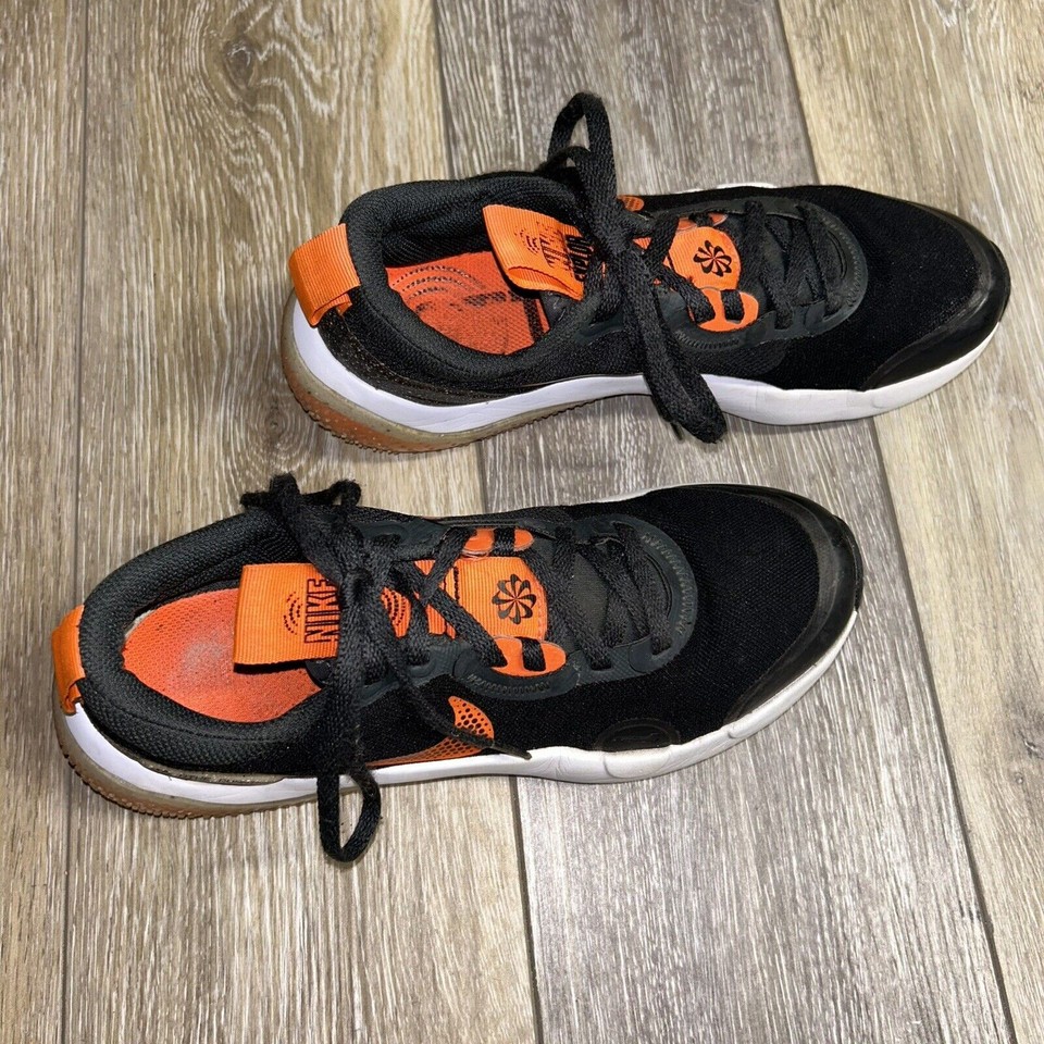 Nike Kids Youth US Size 4.5Y Explore Next Nature Black Orange Shoes ...