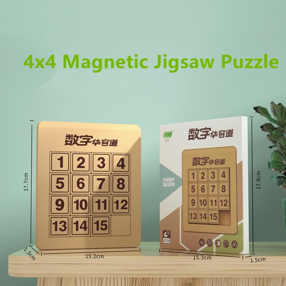 4x4 Magic Cube Number Sliding Klotski Game Cube Puzzle Brain Teaser Toys a | eBay