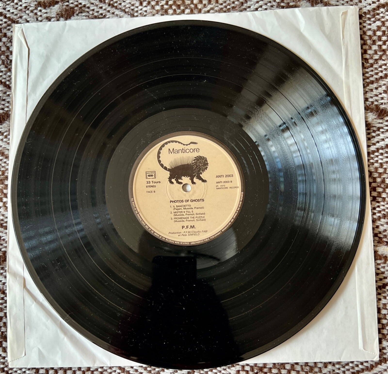 PREMIATA FORNERIA MARCONI - PHOTOS OF GHOSTS LP 1973 ITALIAN PROG ROCK ...