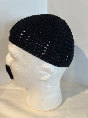 Black scheme hand made Kufi/ Skull Cap. Size Small | eBay