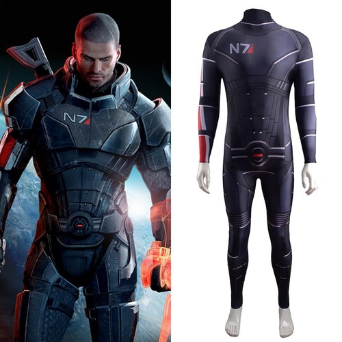 Mass Effect 3 Commander Shepard Costume Cosplay Bodysuit Handmade | eBay