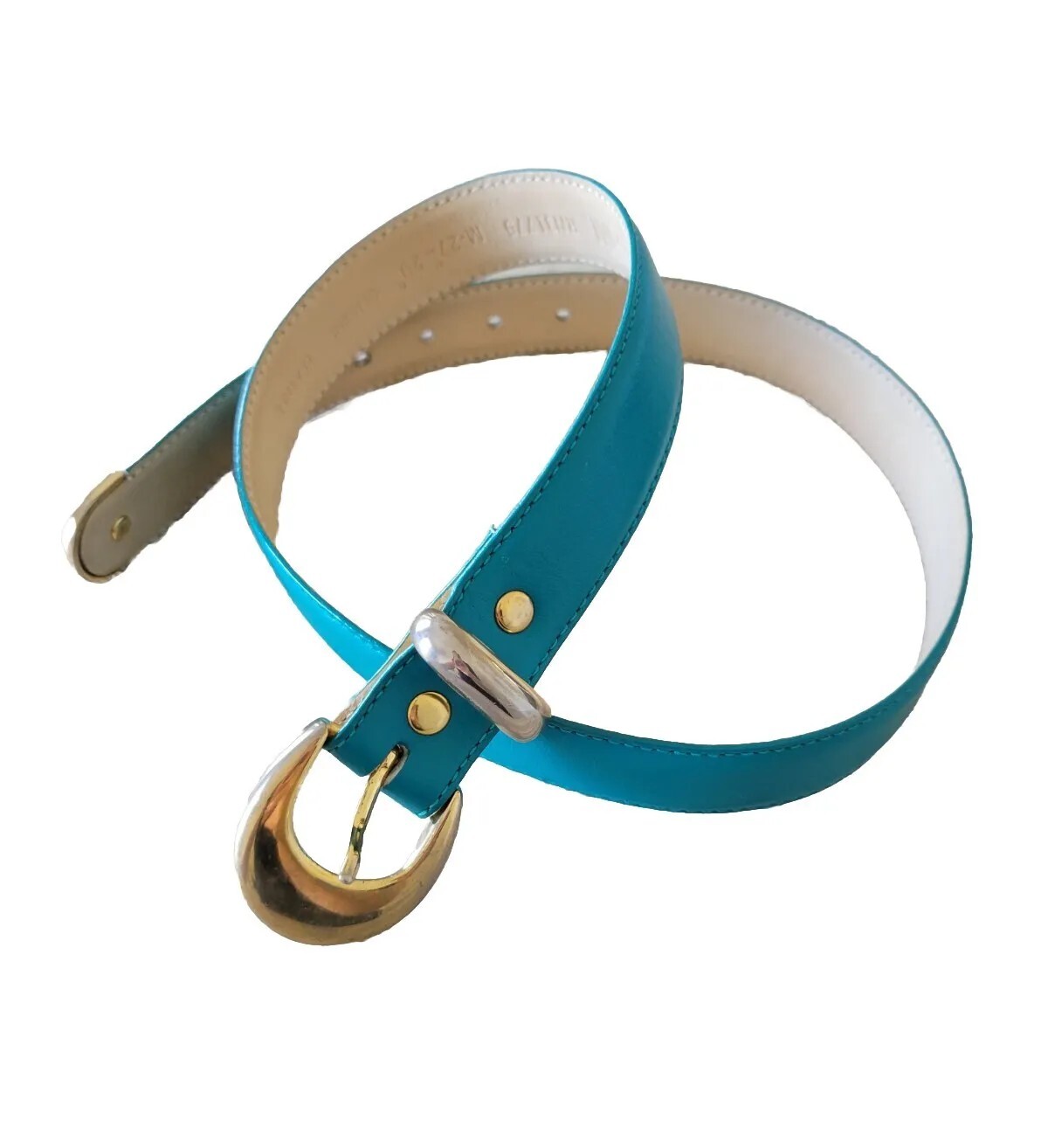 Beacon Hill M 27 "- 29" 100% Genuine Leather Teal Belt Pop Of Color ...