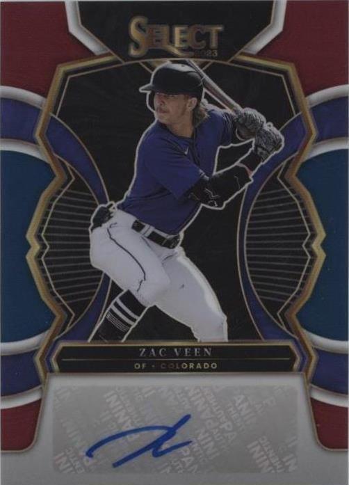 2023 Panini Select - Signatures Zac Veen #S-ZV Tri-Color Prizm /49 (AU ...