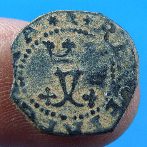 1474 - 1504 YEAR FERDINAND & ISABELLA ANTIQUE COIN COLUMBUS ERA COLON ...