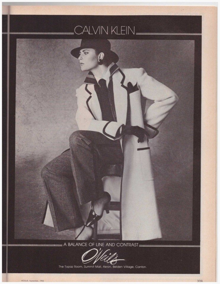1983 O'Neil's Ohio Calvin Klein Gloria Sachs Sexy Vintage Fashion Print ...