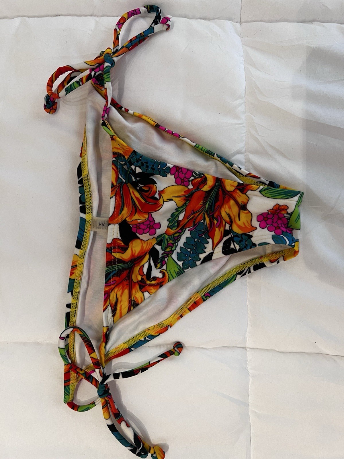 Victoria's Secret Tie String Bikini Bottom Floral Col… - Gem