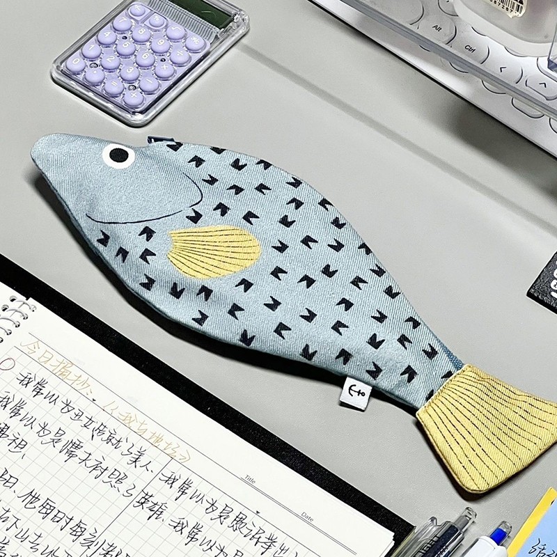 Creative Grouper Fish Pencil Case Pen Bag Students Large Capacity ...