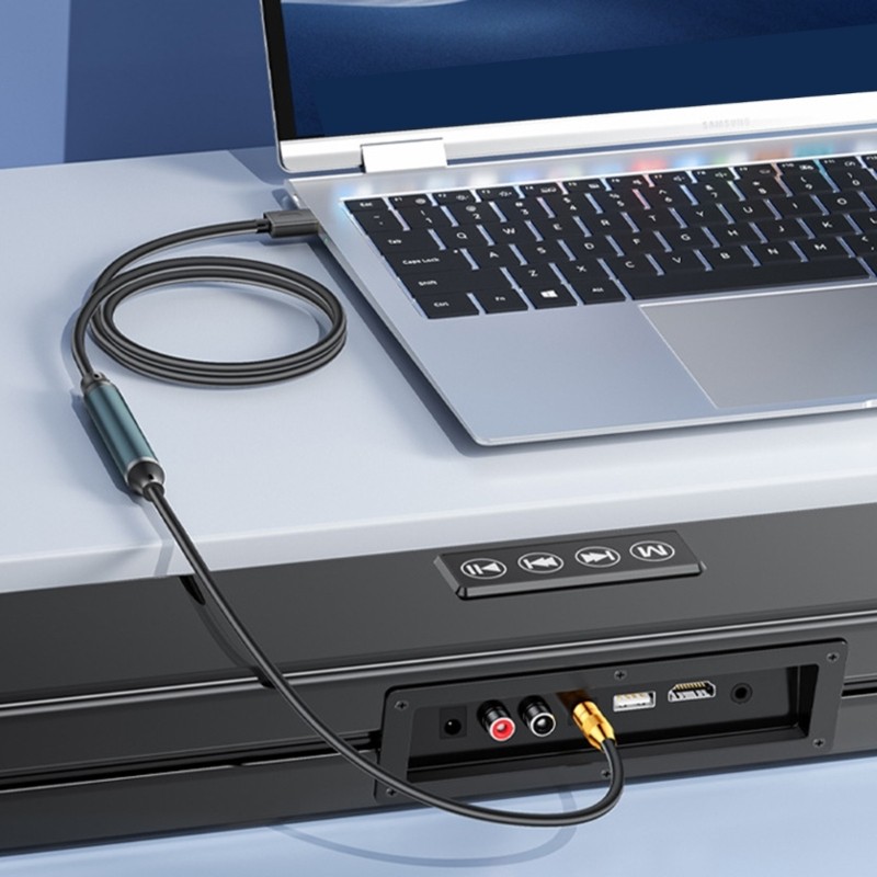 USB to Optical Sound Adapter USB to SPDIF Digital Converters SPDIF Port ...