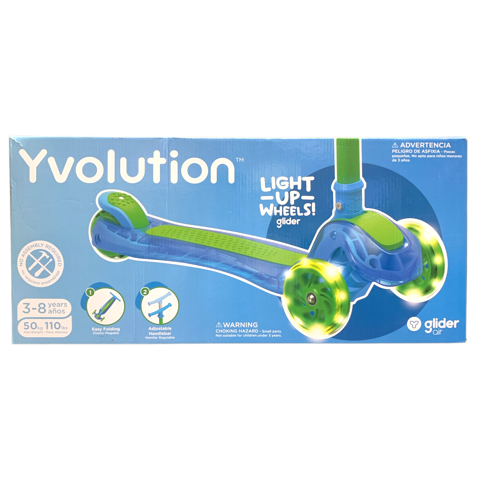 Yvolution Glider Air Three Wheel YGlider Scooter, Ages 3 - 5 (Blue ...