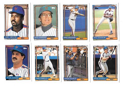 1992 TOPPS MLB BASEBALL NEW YORK METS TEAM SET (30) CONE,FRANCO,GOODEN ...