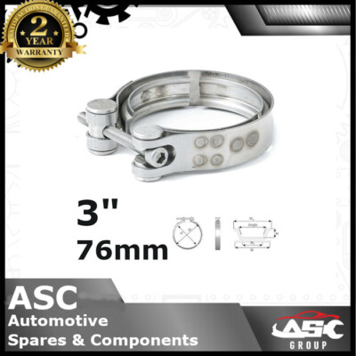 Stainless Steel V Band Exhaust Clamp - fits Chrysler, Dodge, Jeep ...