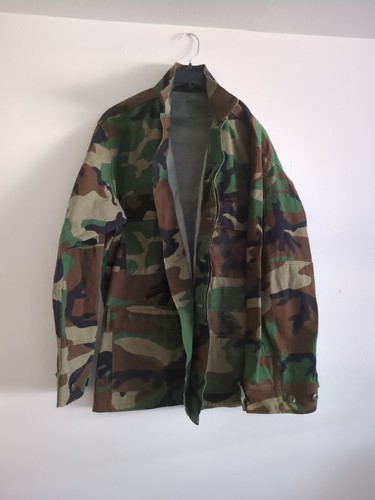 US Army 80s Combat Coat Woodland Camo BDU Jacket Medium Short 8415-01 ...