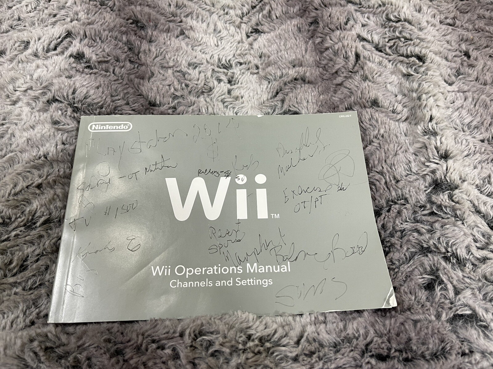 Nintendo Wii Operations Manual: Channels and Settings C/RVL-USZ-9 *NO ...