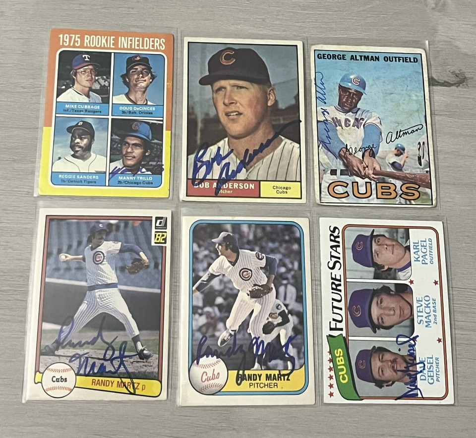 LOT OF (23) SIGNED AUTOGRAPHED CHICAGO CUBS BASEBALL CARDS W/ STARS! | eBay