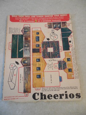 CHEERIOS VINTAGE LONE RANGER FRONTIER TOWN, PACKAGE 5 OF 9, 1948! | eBay