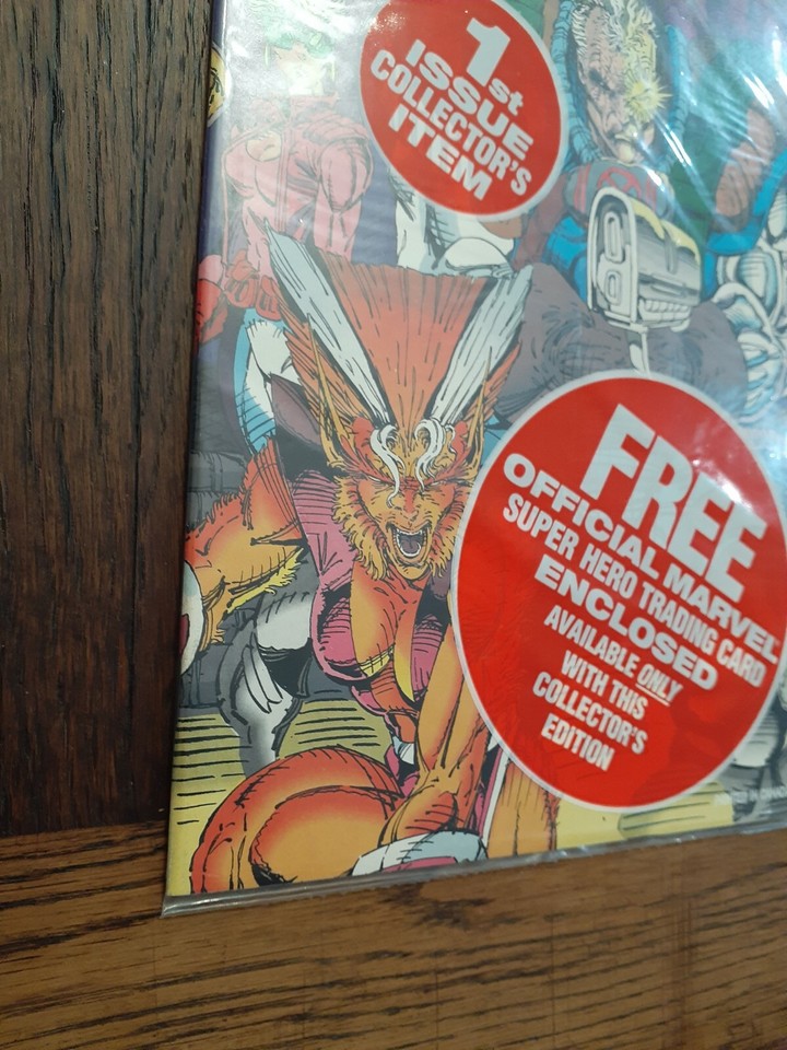 X-FORCE 1 1991 FACTORY SEALED IN POLY W/ SUNSPOT AND GIDEON TRADING ...